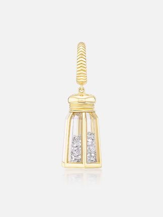 Mini Lucky Salt Shaker Pendant Charm | 18k Gold Fine Jewelry | Harwell ...