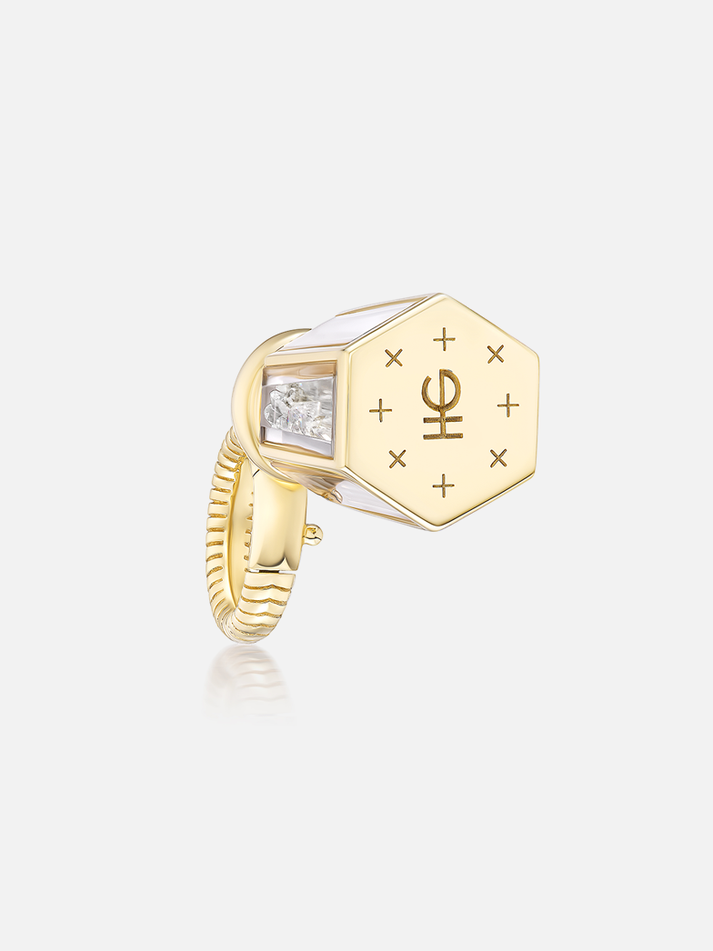 Mini Lucky Salt Shaker Pendant Charm | 18k Gold Fine Jewelry | Harwell ...