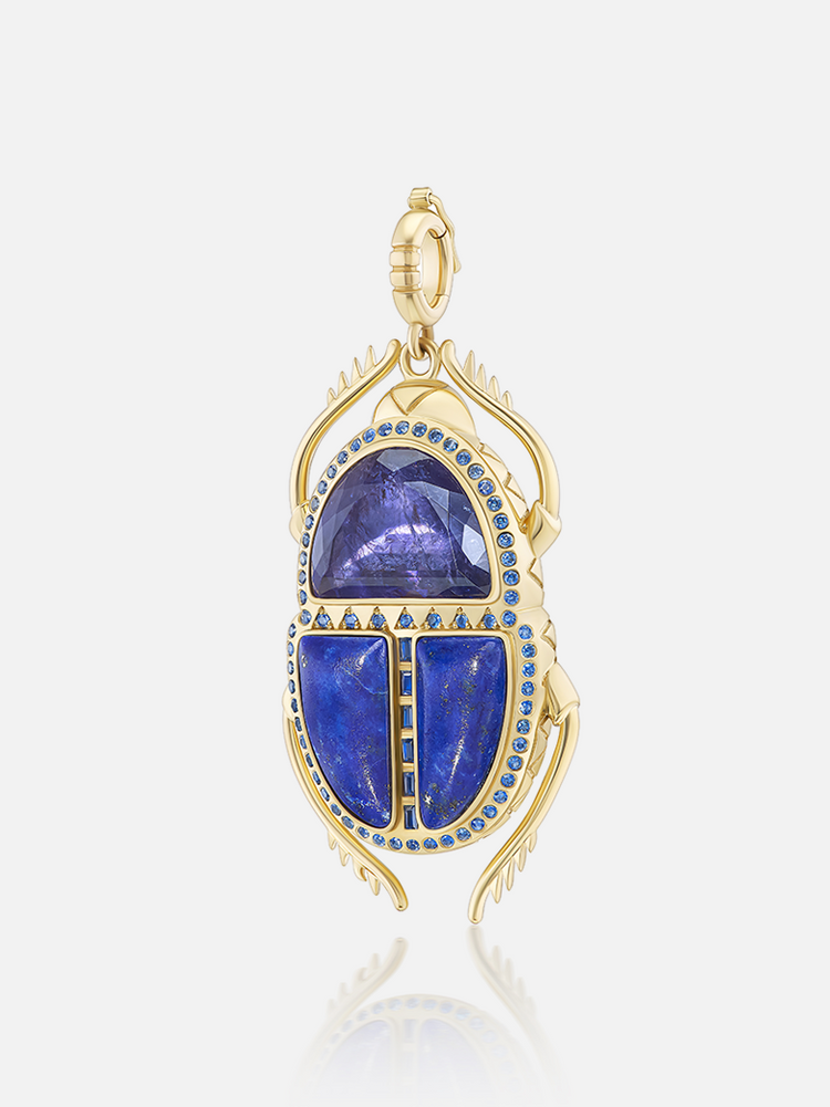 Major Scarab Pendant Iolite Lapis – Harwell Godfrey