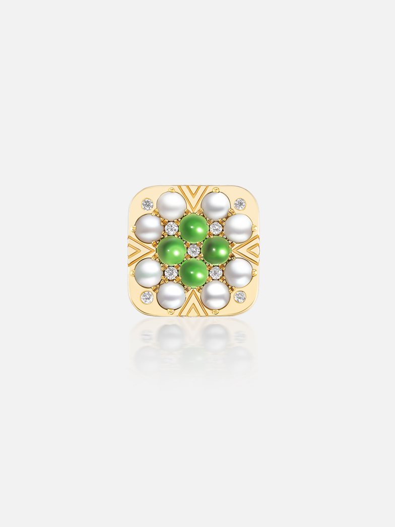 Granny Squares Dorothy Earring | 18k Gold Fine Jewelry | Harwell Godfrey