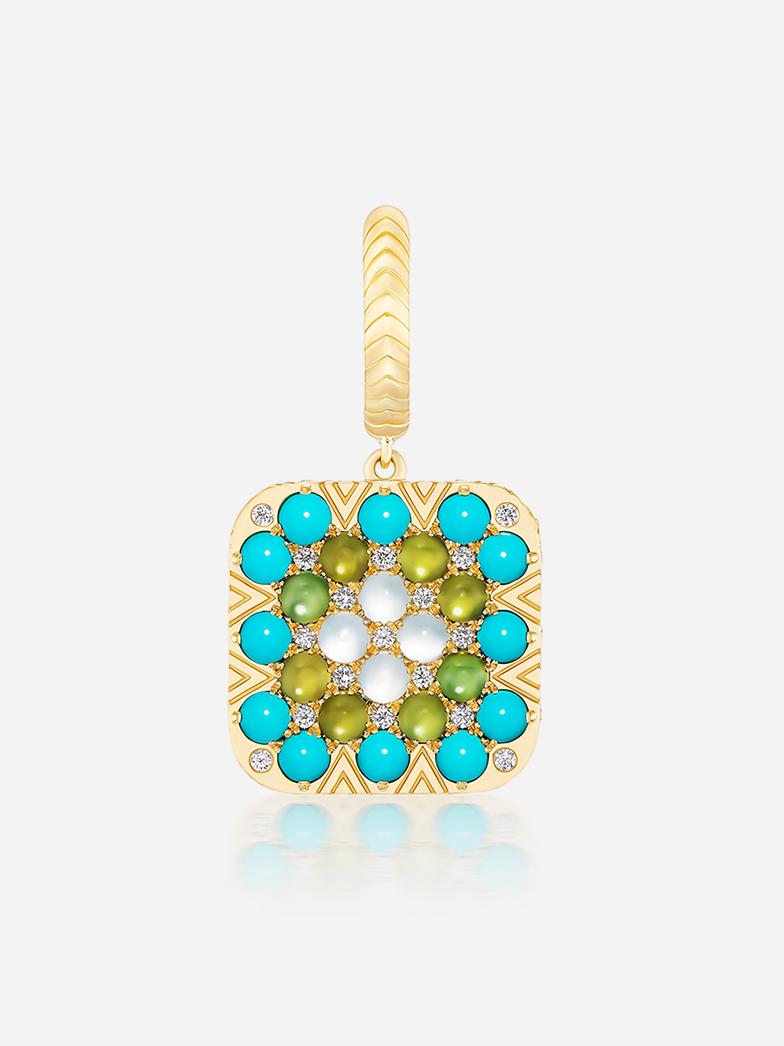 Granny Squares "Esther" Drop Huggie – Harwell Godfrey