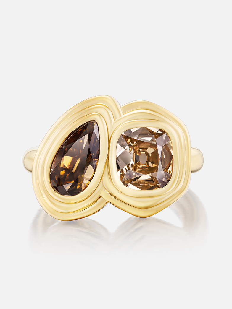 Desert Diamond Moi et Toi Ring | 18k Gold Fine Jewelry | Harwell Godfrey