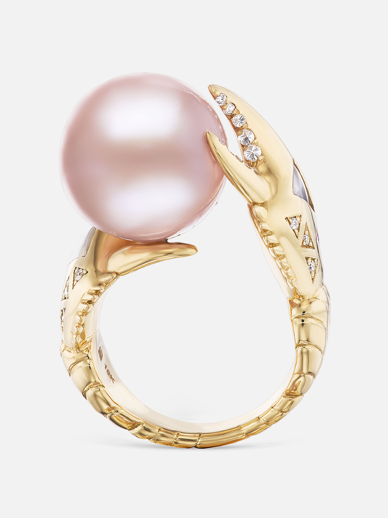 Pink Pearl Claw Ring – Harwell Godfrey