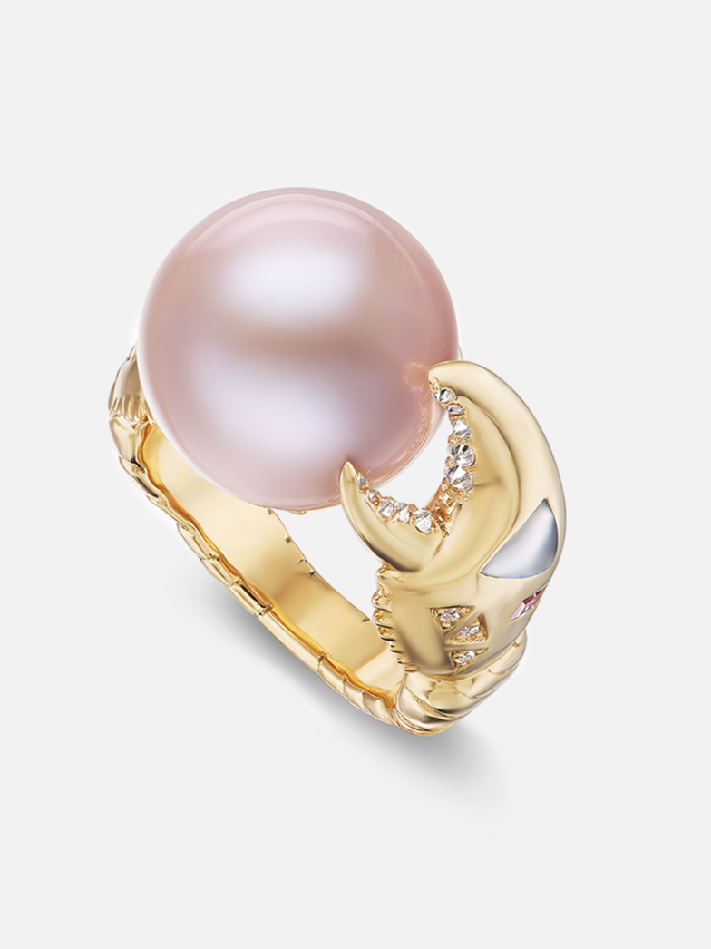 Pink Pearl Claw Ring – Harwell Godfrey